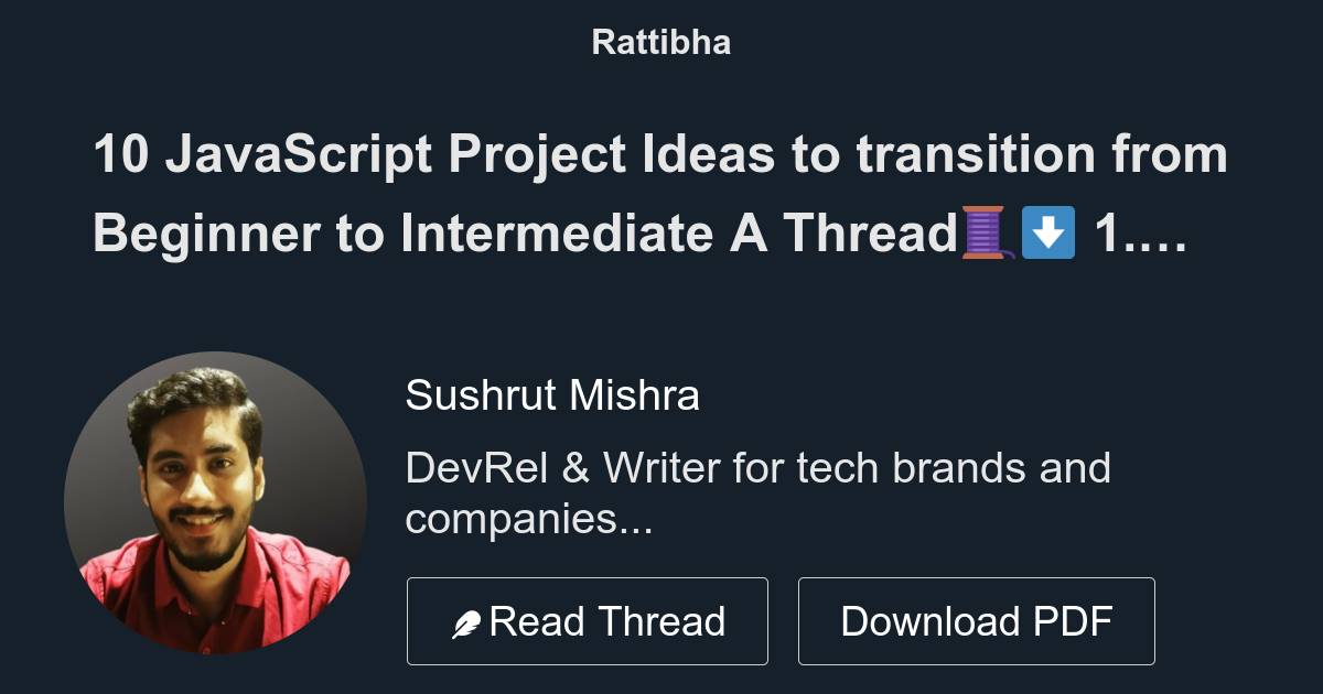 10 JavaScript Project Ideas to transition from Beginner to Intermediate ...