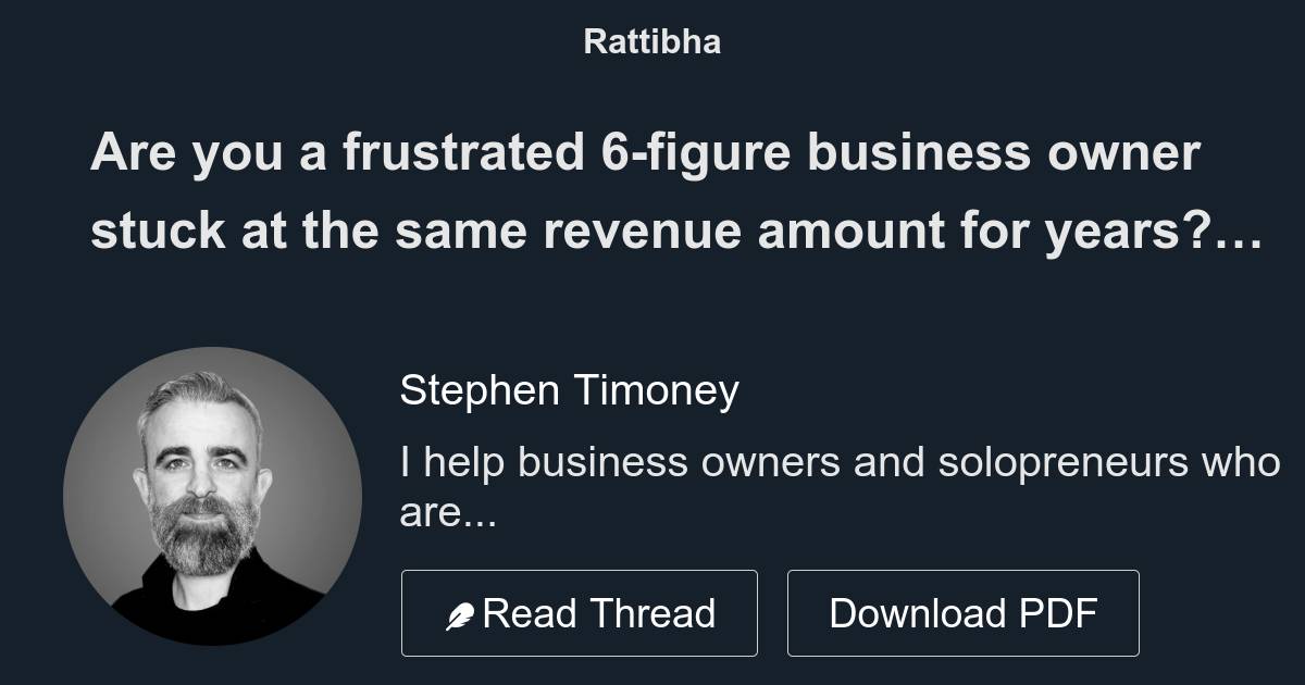 Are you a frustrated 6-figure business owner stuck at the same revenue ...