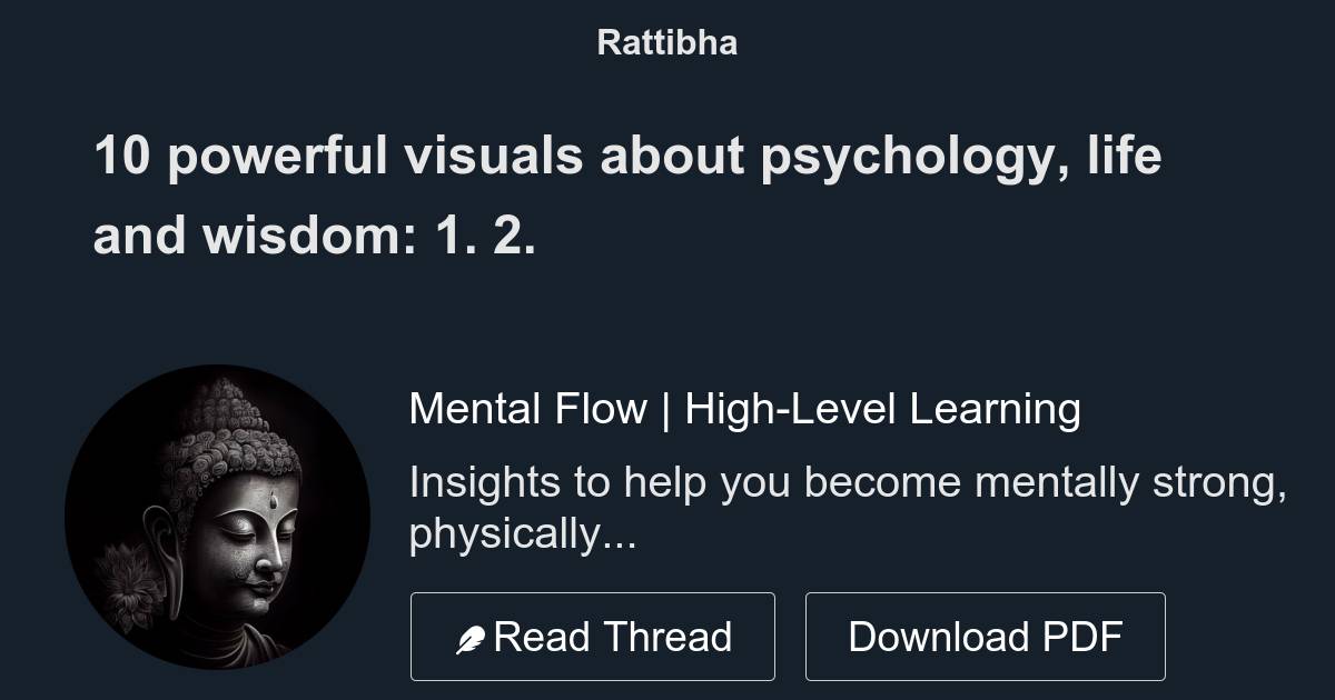 10 powerful visuals about psychology, life and wisdom: 1. - Thread from ...