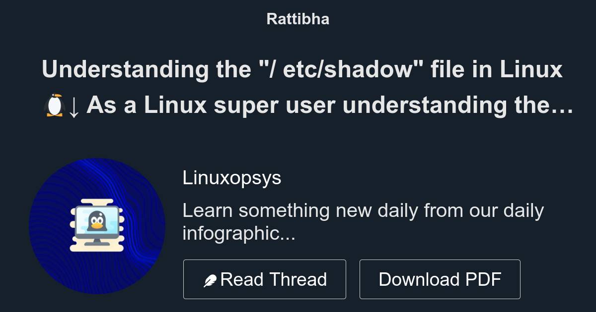 Understanding the "/ etc/shadow" file in Linux 🐧↓ - المسلسل من ...