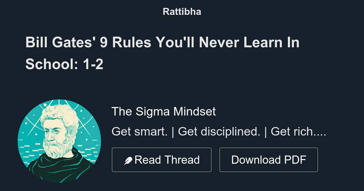 Bill Gates' 9 Rules You'll Never Learn In School: - المسلسل من The ...