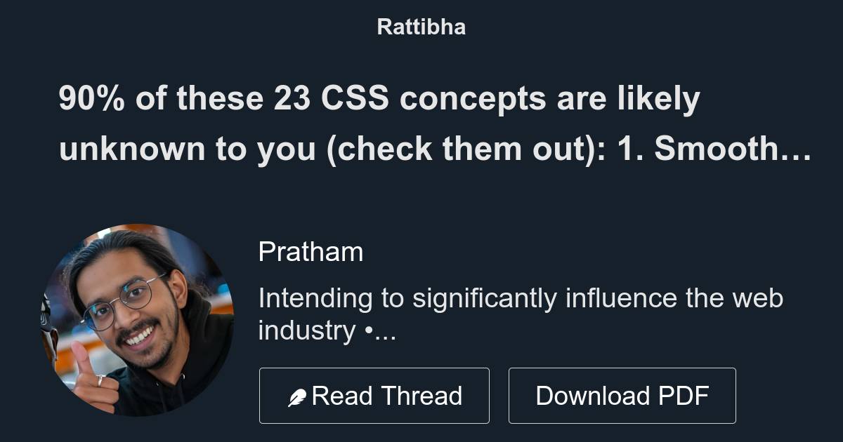 90% of these 23 CSS concepts are likely unknown to you (check them out ...