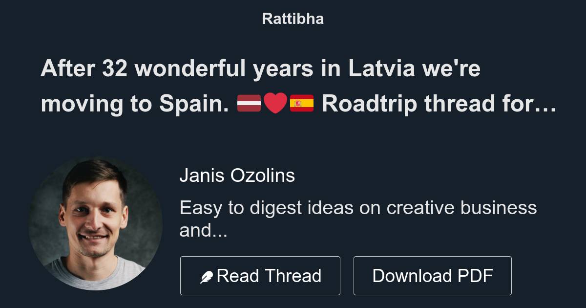 After 32 wonderful years in Latvia we're moving to Spain. 🇱🇻 ️🇪🇸 Roadtrip thread for the curious ...
