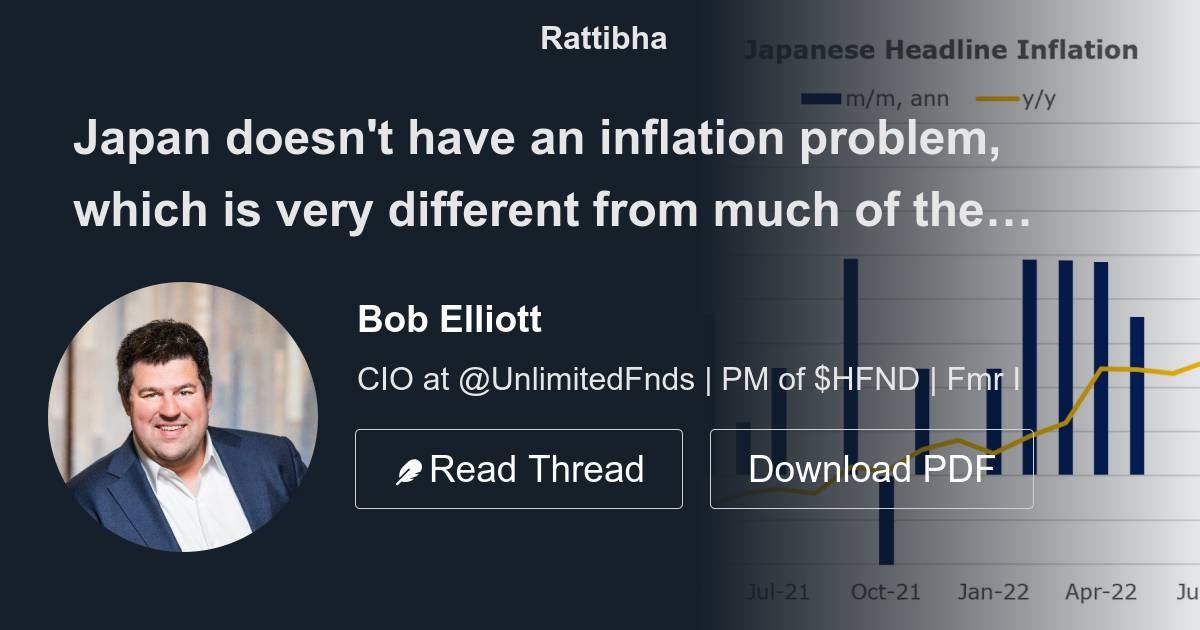 Japan doesn't have an inflation problem, which is very different from ...