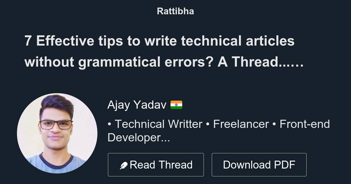 7 Effective tips to write technical articles without grammatical errors ...