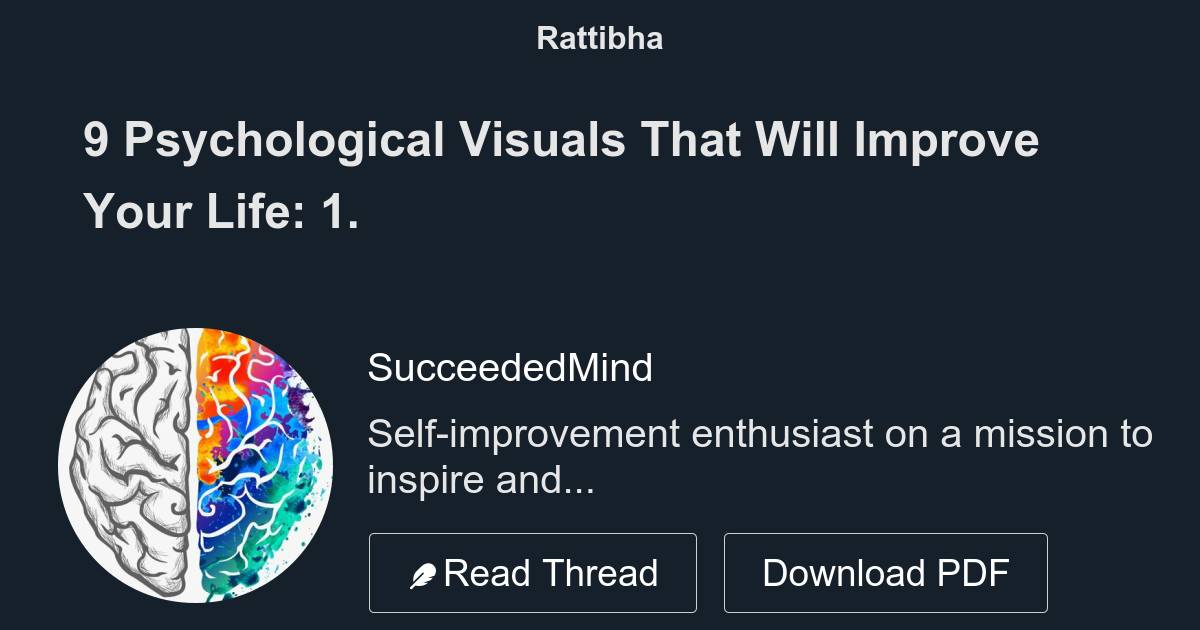 9 Psychological Visuals That Will Improve Your Life: - Thread from Succeeded Mind @SucceededMind ...
