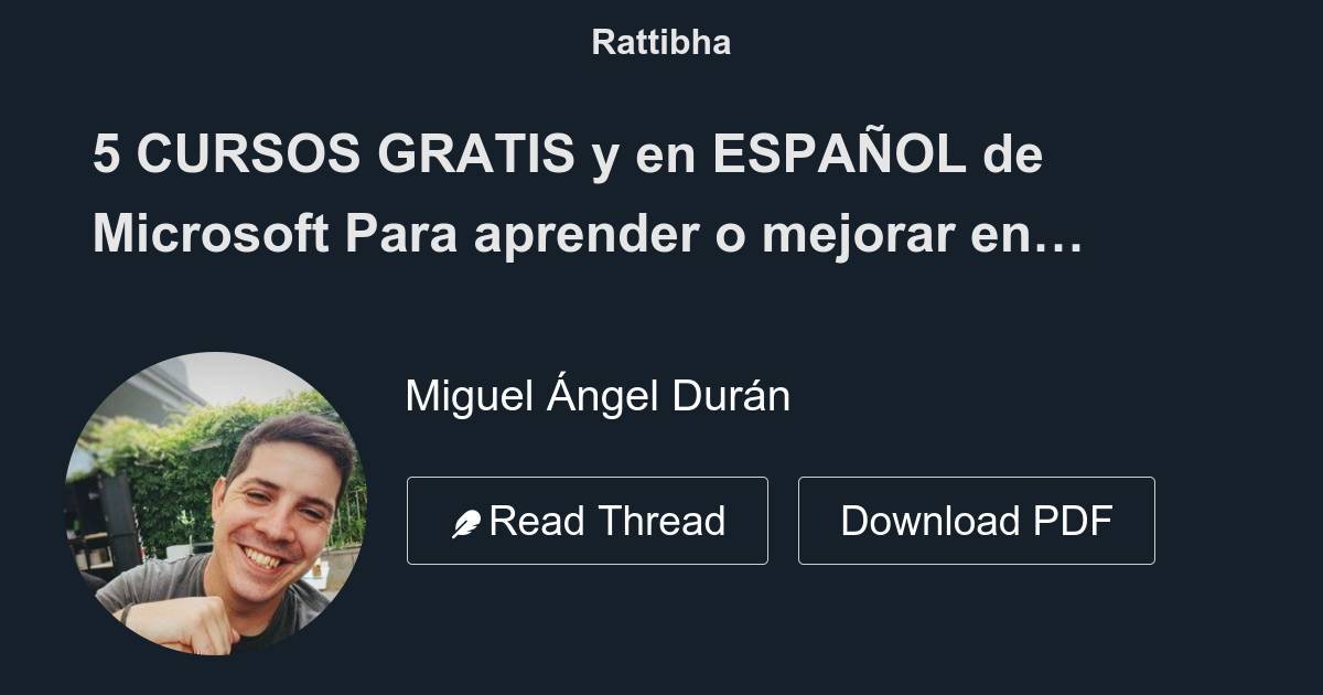 5 CURSOS GRATIS y en ESPAÑOL de Microsoft Para aprender o mejorar en ...