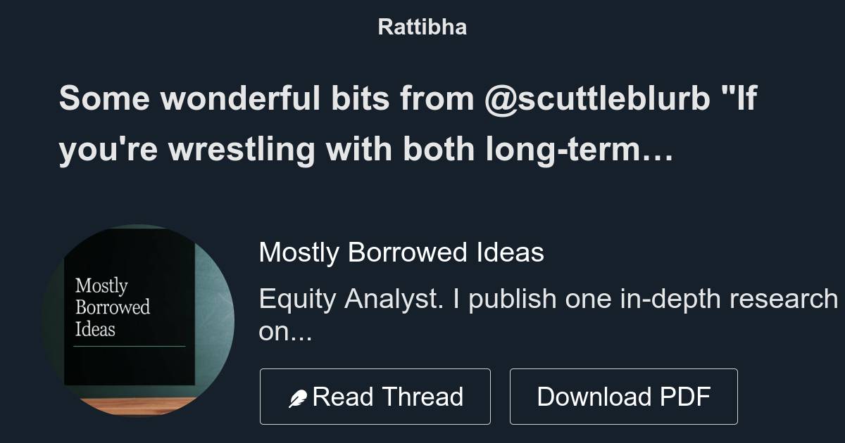 Some wonderful bits from @scuttleblurb "If you're wrestling with both ...