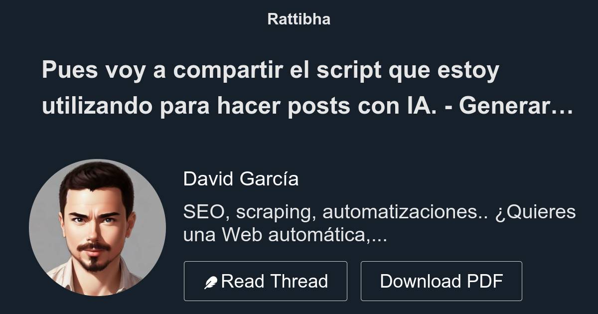 Pues voy a compartir el script que estoy utilizando para hacer posts ...