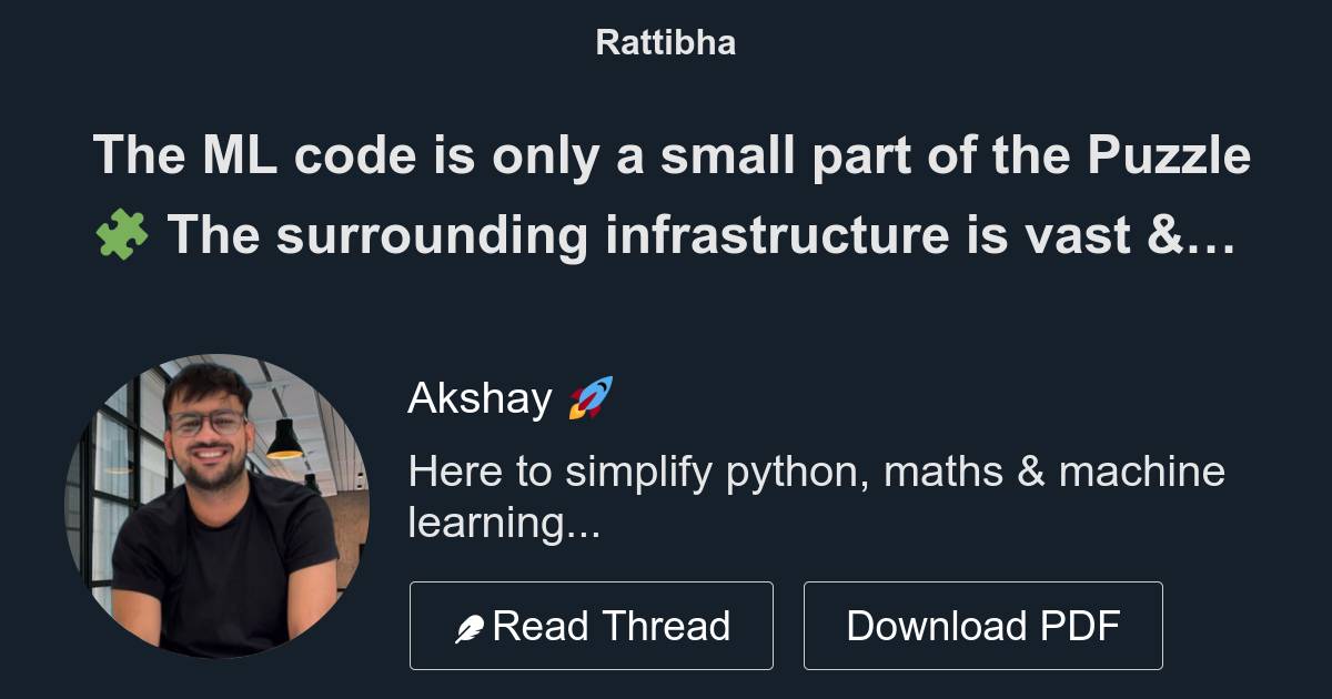 The ML code is only a small part of the Puzzle 🧩 The surrounding ...