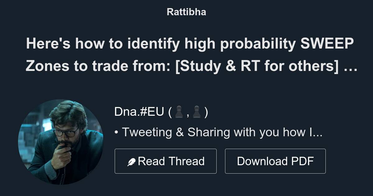 Here's how to identify high probability SWEEP Zones to trade from ...
