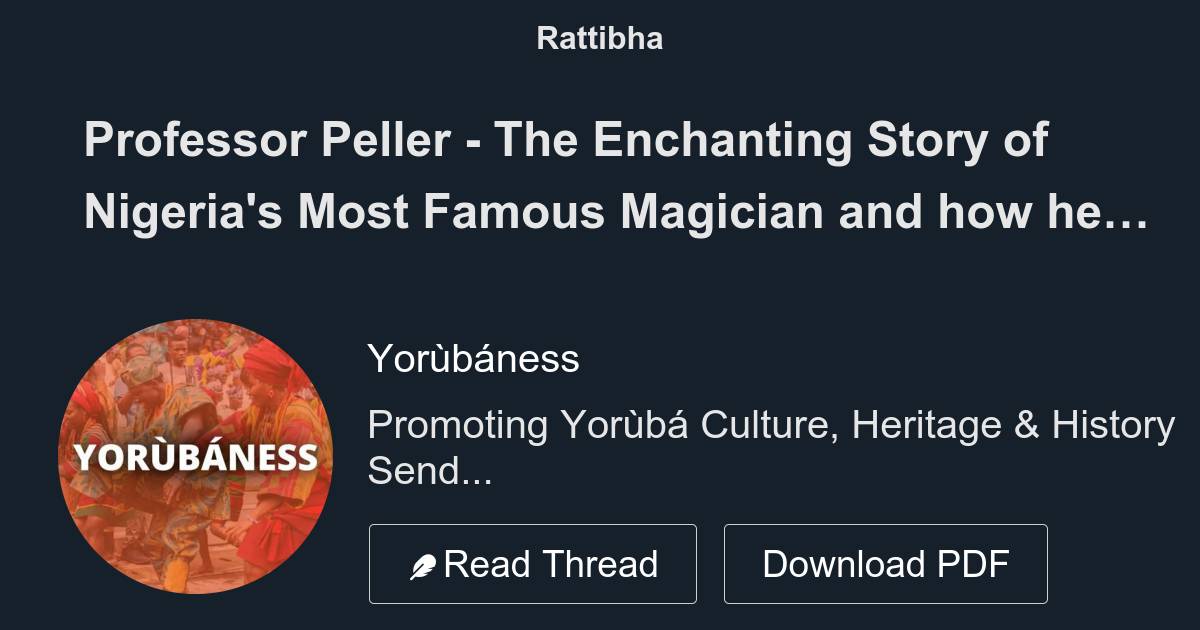 Professor Peller - The Enchanting Story of Nigeria's Most Famous ...