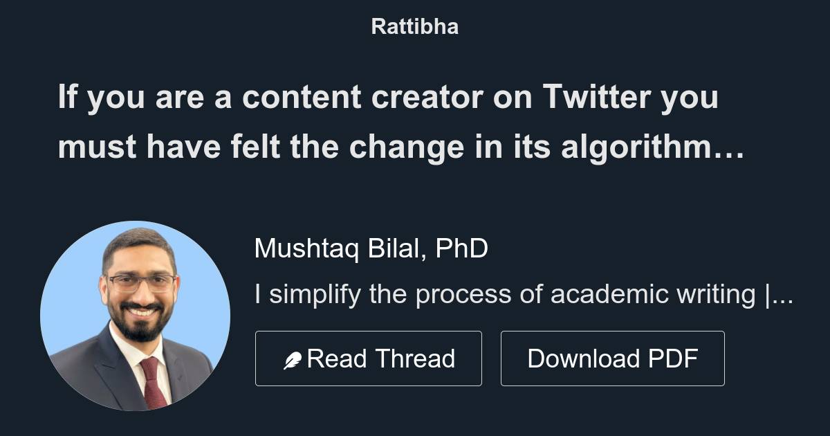 If you are a content creator on Twitter you must have felt the change in its algorithm more than ...