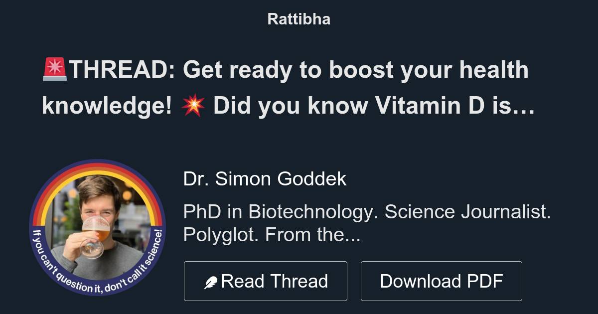 🚨THREAD: Get ready to boost your health knowledge! 💥 Did you know Vitamin D is more than just a ...
