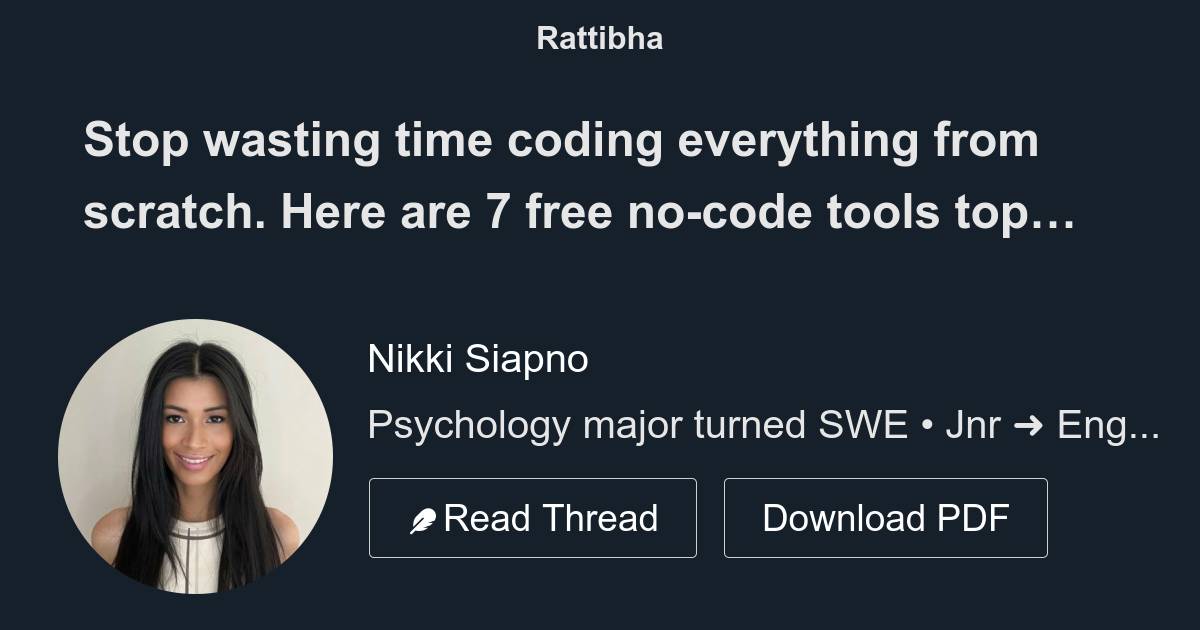 Stop wasting time coding everything from scratch. Here are 7 free no-code tools top programmers ...