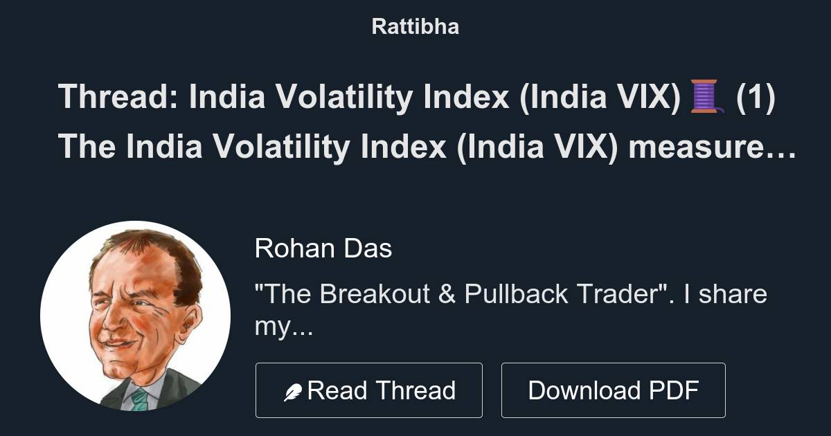 Thread: India Volatility Index (India VIX) 🧵 - المسلسل من Rohan Das @rohaninvestor - رتبها