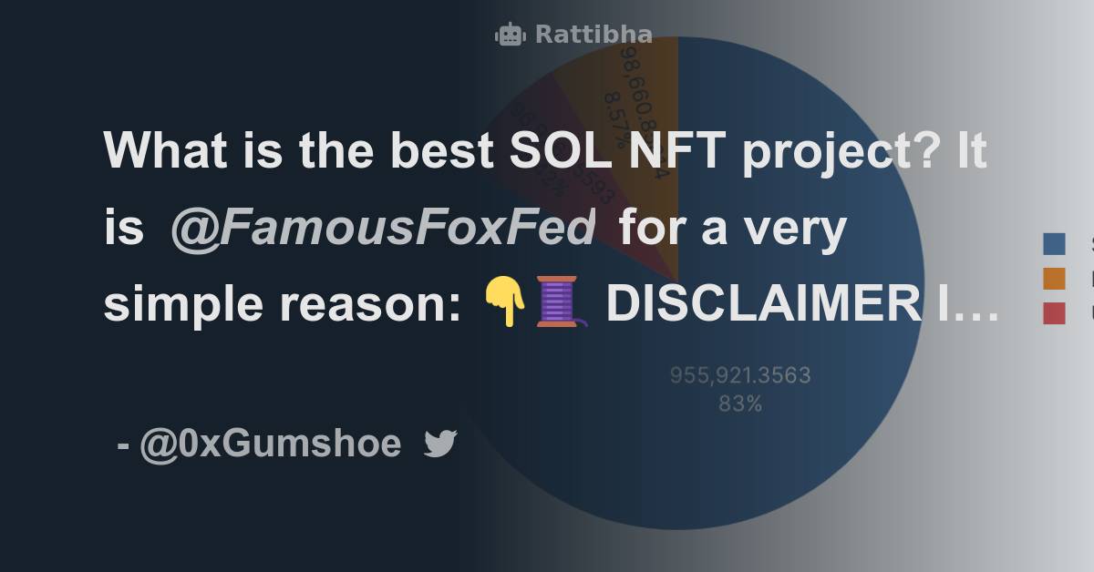 What is the best SOL NFT project? It is @FamousFoxFed for a very simple ...