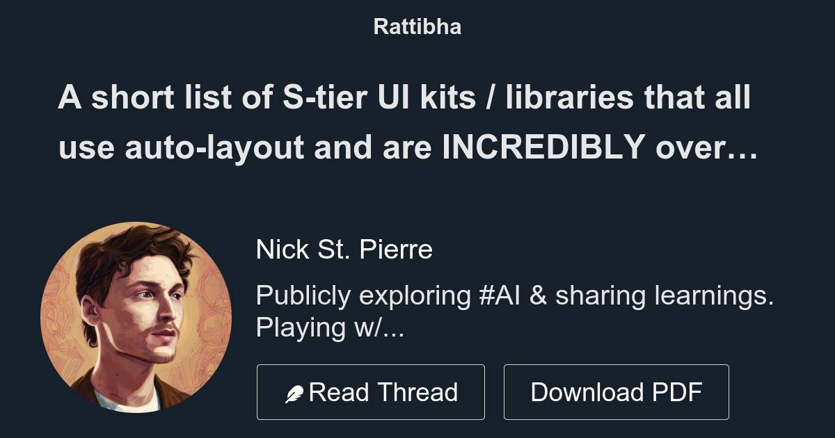 A short list of S-tier UI kits / libraries that all use auto-layout and ...