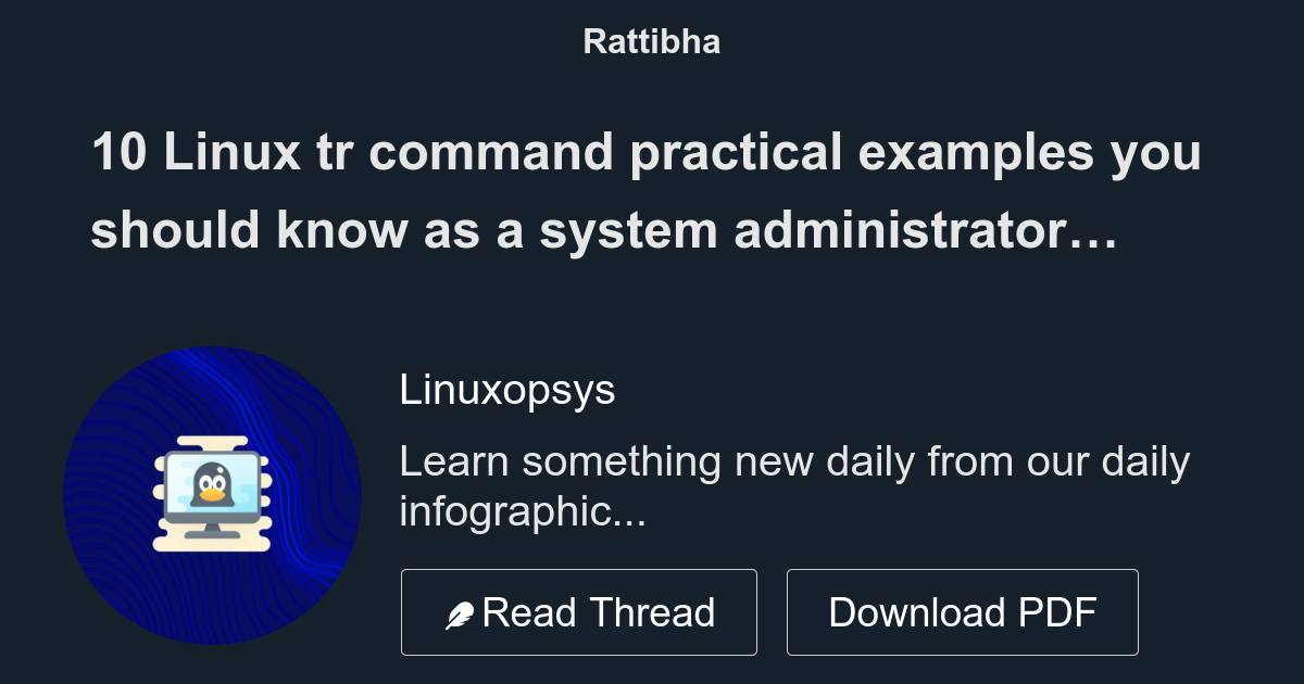 10 Linux tr command practical examples you should know as a system administrator (bookmark this ...