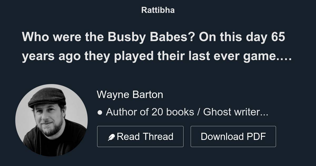 Who were the Busby Babes? On this day 65 years ago they played their last ever game. The Munich ...