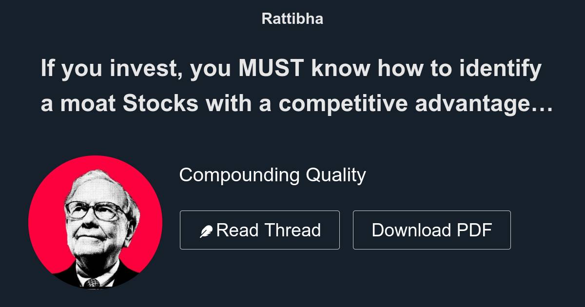 If you invest, you MUST know how to identify a moat Stocks with a ...