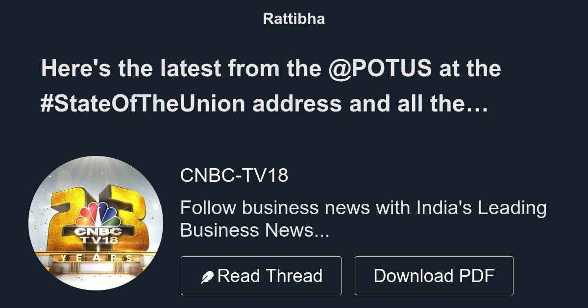 Here's the latest from the @POTUS at the #StateOfTheUnion address and ...