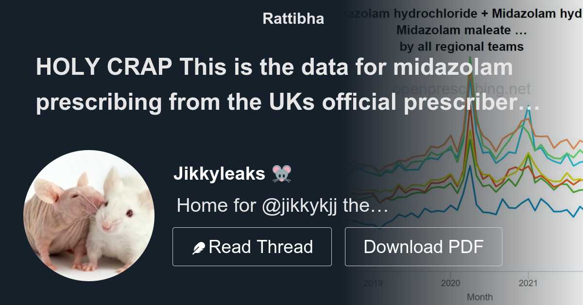 HOLY CRAP This is the data for midazolam prescribing from the UKs ...