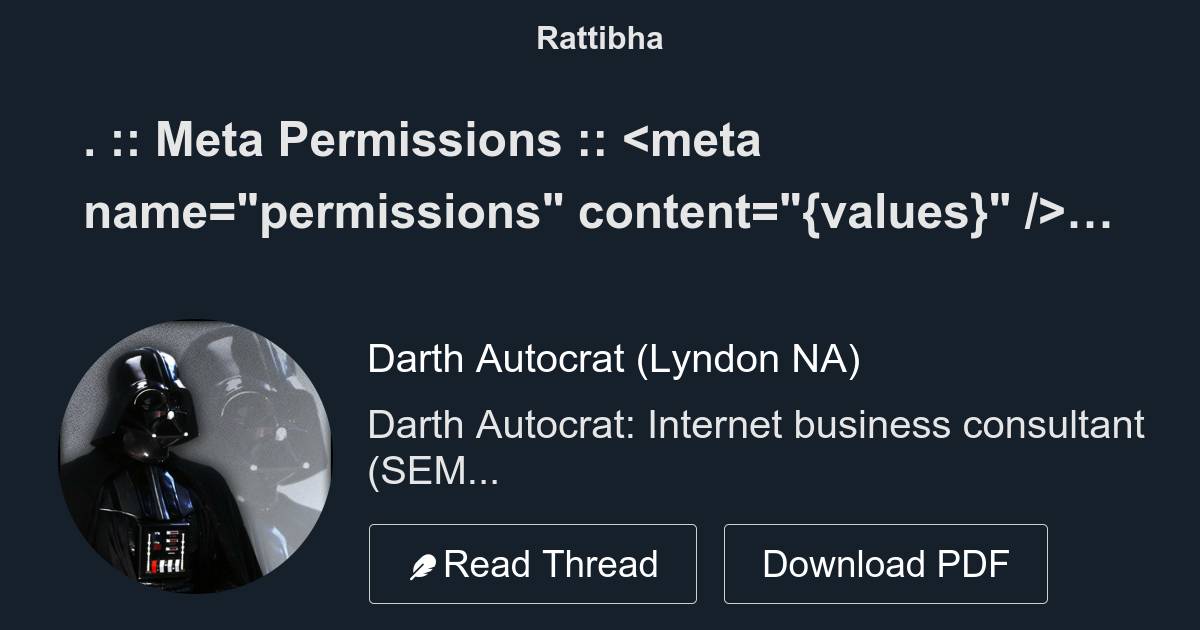 Meta Permissions :: Values: * indexse * indexother * learnfrom ...