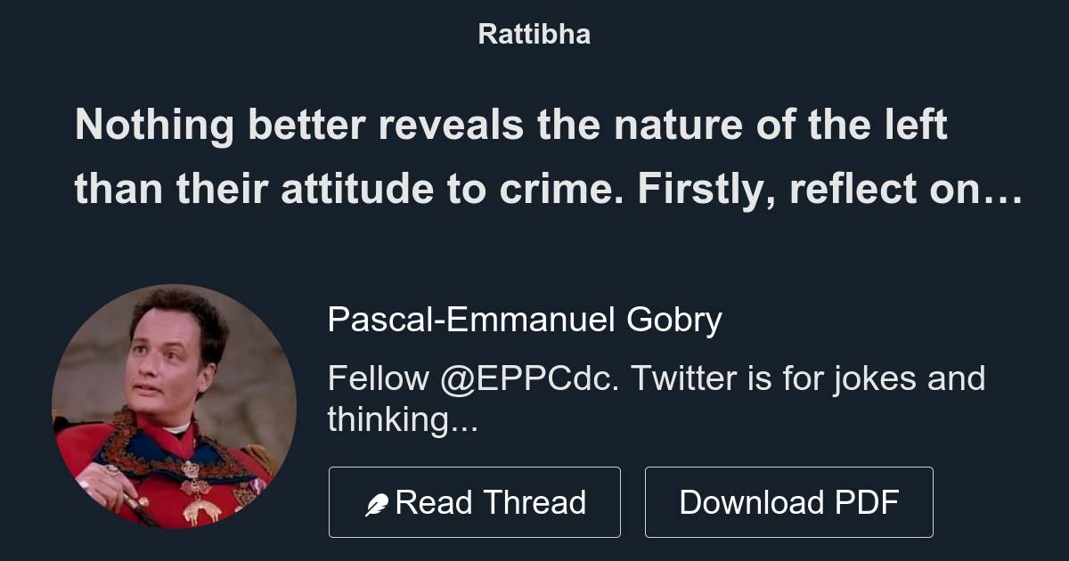 Nothing better reveals the nature of the left than their attitude to ...