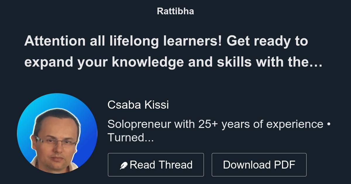 Attention all lifelong learners! Get ready to expand your knowledge and ...