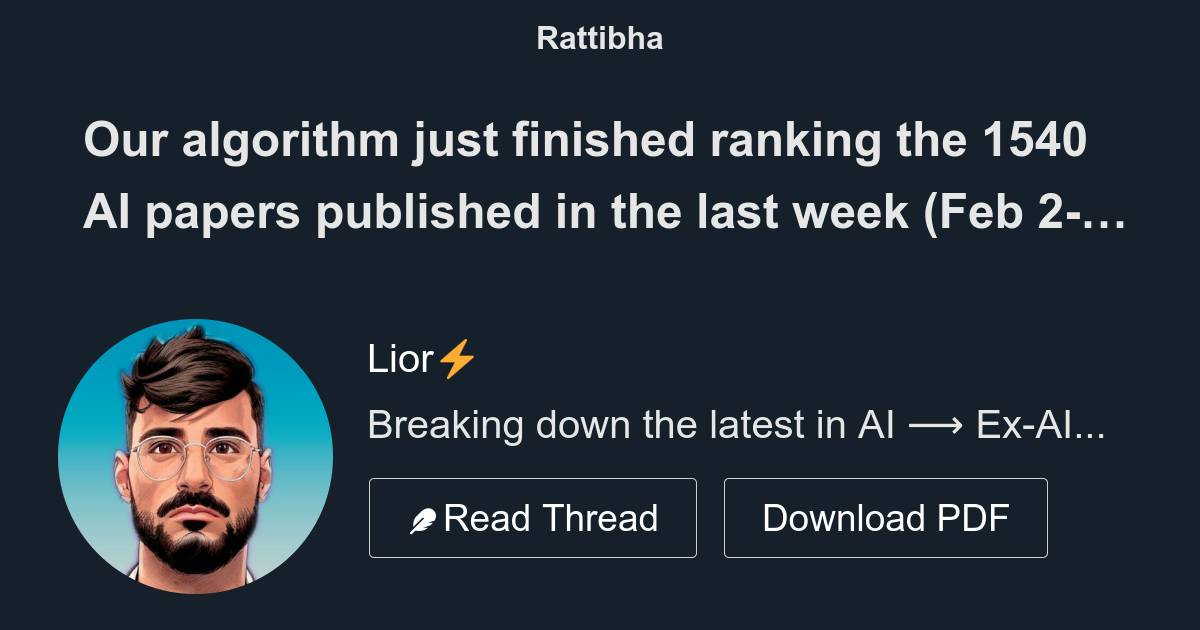 Our algorithm just finished ranking the 1540 AI papers published in the ...
