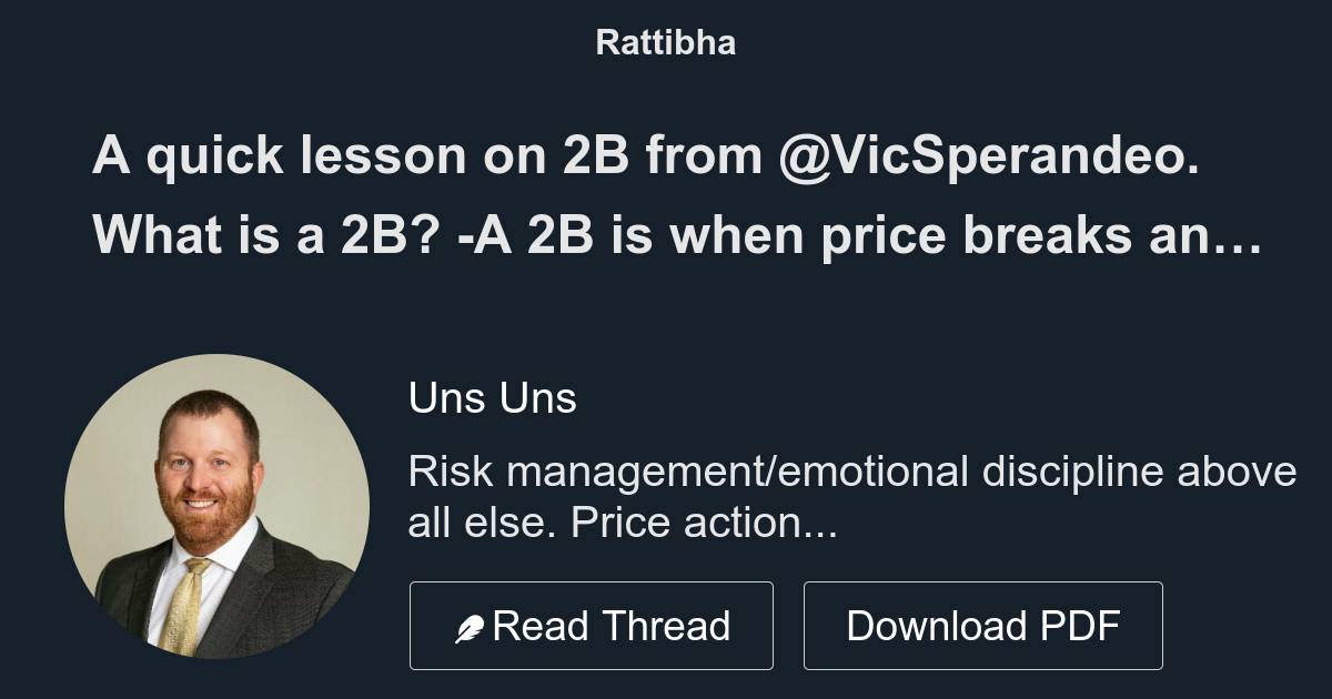 A quick lesson on 2B from @VicSperandeo. What is a 2B? -A 2B is when ...