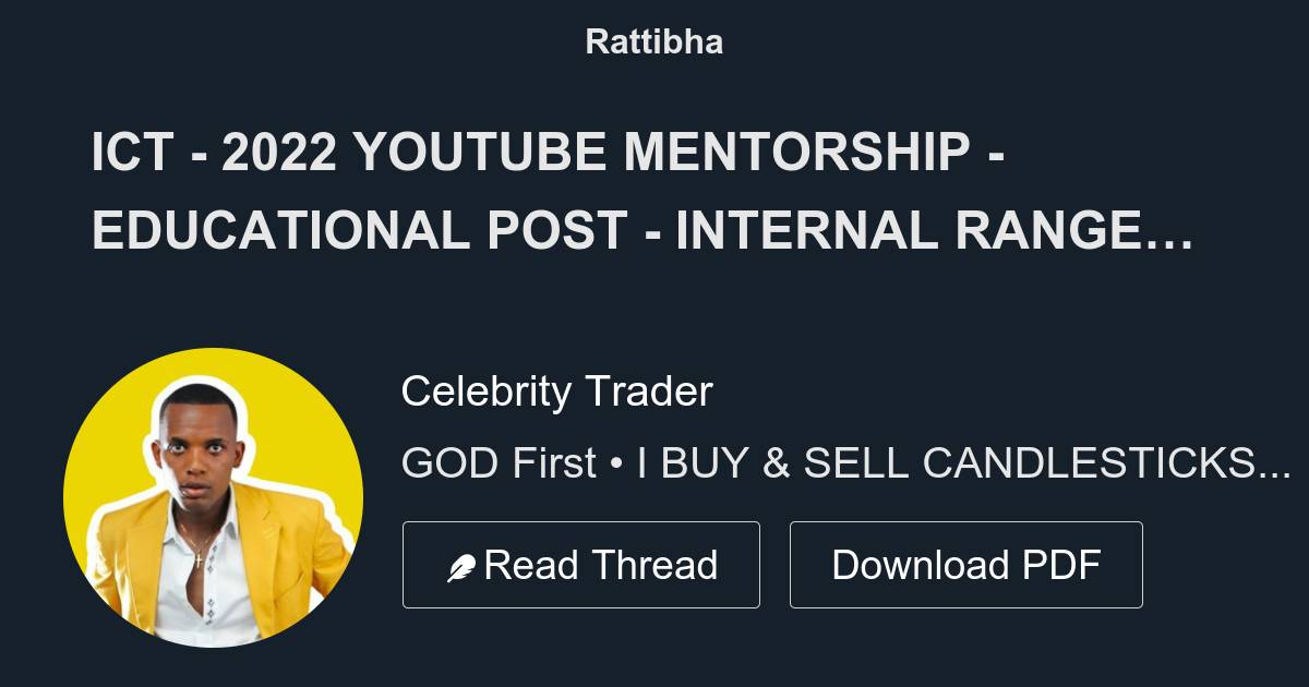 ICT - 2022 YOUTUBE MENTORSHIP - EDUCATIONAL POST - INTERNAL RANGE ...