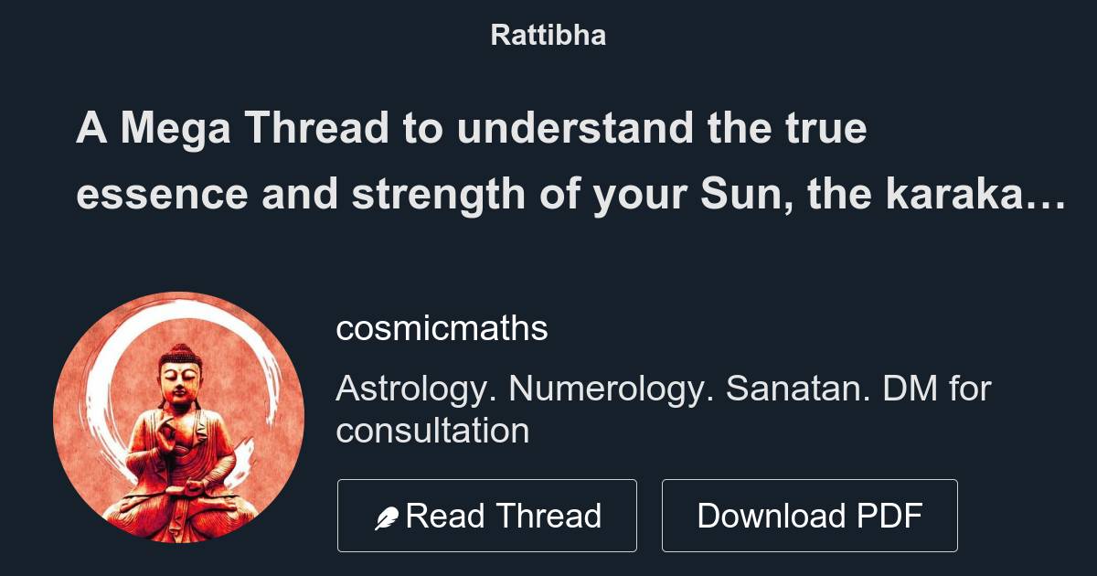 A Mega Thread to understand the true essence and strength of your Sun ...
