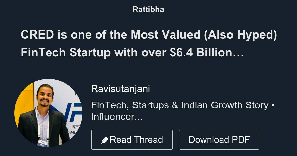 CRED is one of the Most Valued (Also Hyped) FinTech Startup with over ...