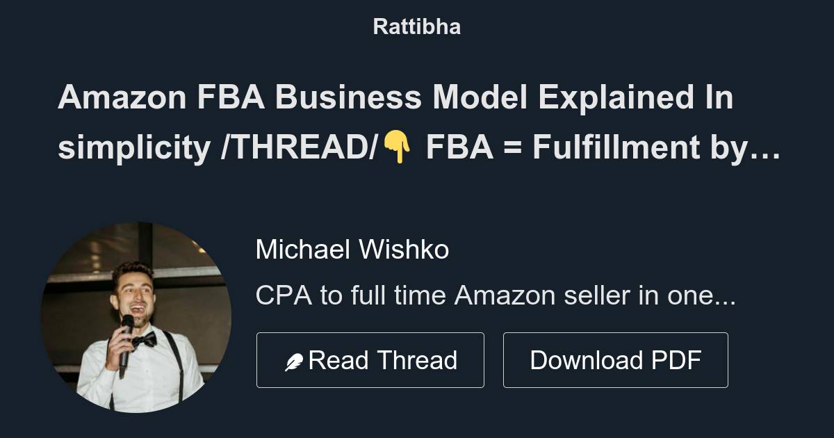 Amazon FBA Business Model Explained In simplicity /THREAD/👇 - Thread ...