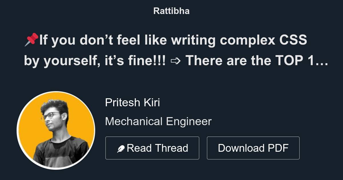📌If you don’t feel like writing complex CSS by yourself, it’s fine!!! There are the TOP 10 FREE ...
