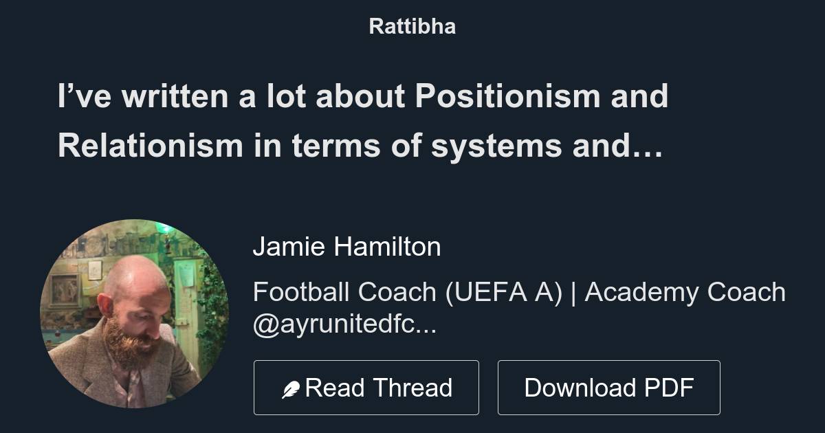 I’ve written a lot about Positionism and Relationism in terms of ...