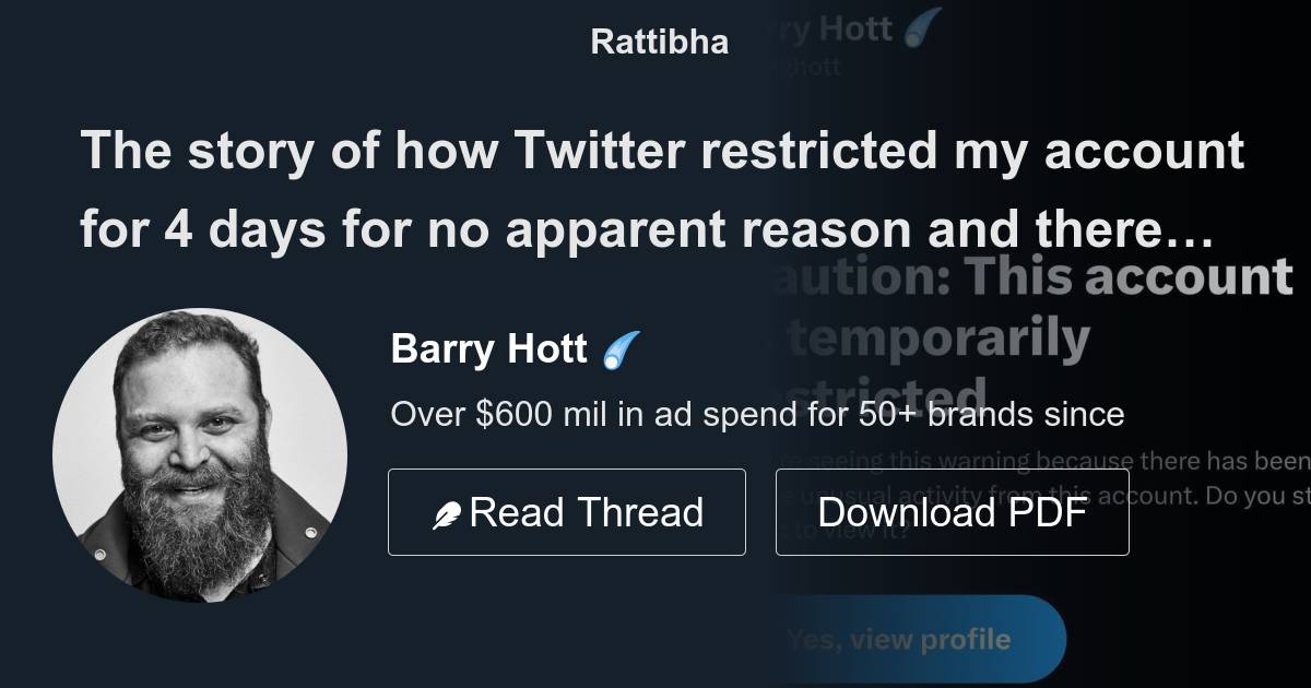 The story of how Twitter restricted my account for 4 days for no ...