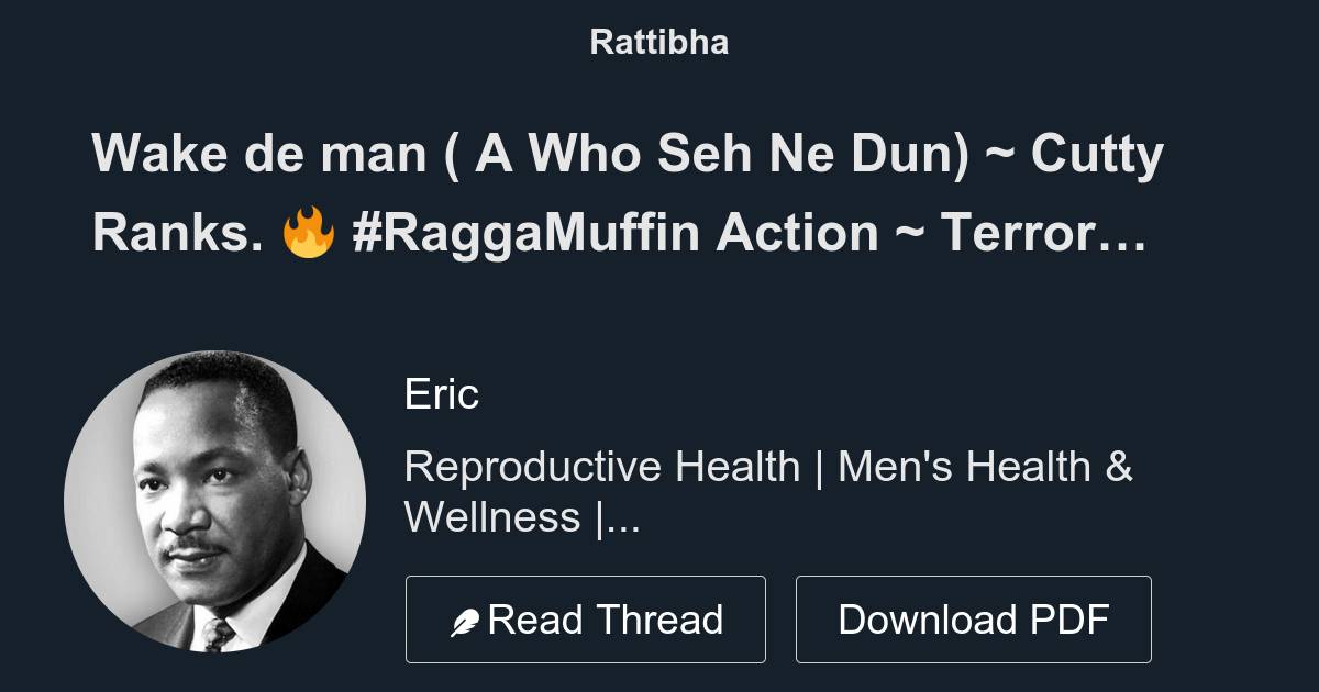 Wake de man ( A Who Seh Ne Dun) ~ Cutty Ranks. 🔥 #RaggaMuffin - المسلسل ...