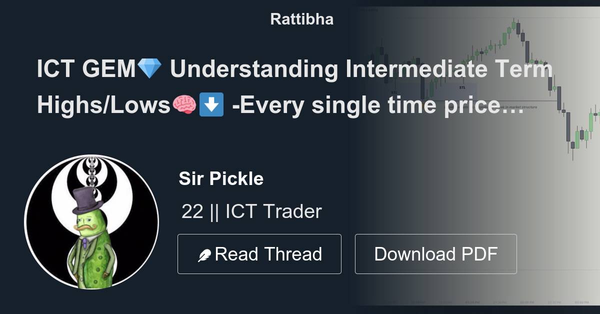ICT GEM💎 Understanding Intermediate Term Highs/Lows🧠⬇️ -Every single ...