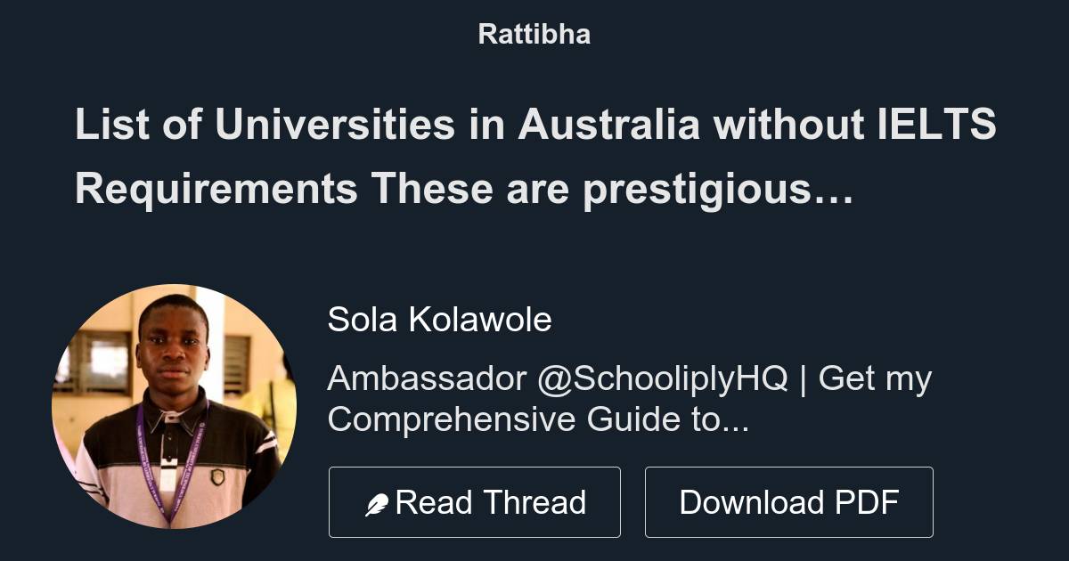 List of Universities in Australia without IELTS Requirements These are prestigious University in ...