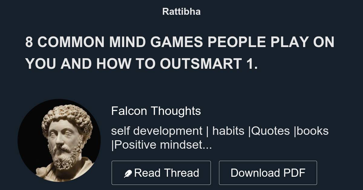 8 COMMON MIND GAMES PEOPLE PLAY ON YOU AND HOW TO OUTSMART - Thread ...