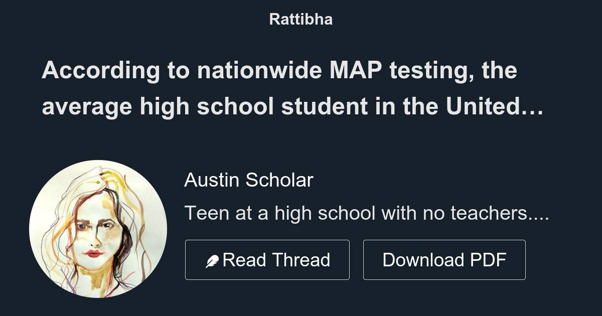 According To Nationwide MAP Testing The Average High School Student In according-to-nationwide-map-testing-the-average-high-school-student-in