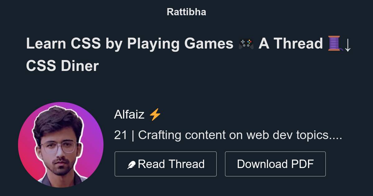 Learn Css By Playing Games 🎮 A Thread 🧵↓ المسلسل من Alfaiz Ali Heyalfaiz رتبها
