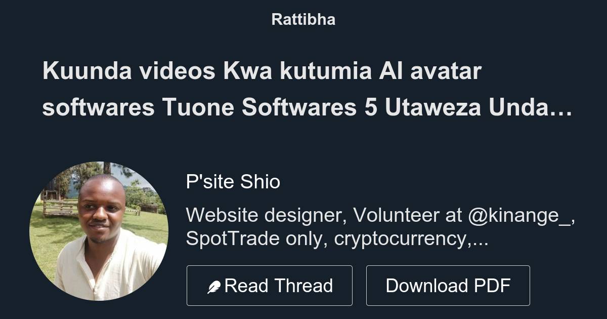 Kuunda videos Kwa kutumia AI avatar softwares Tuone Softwares 5 Utaweza ...