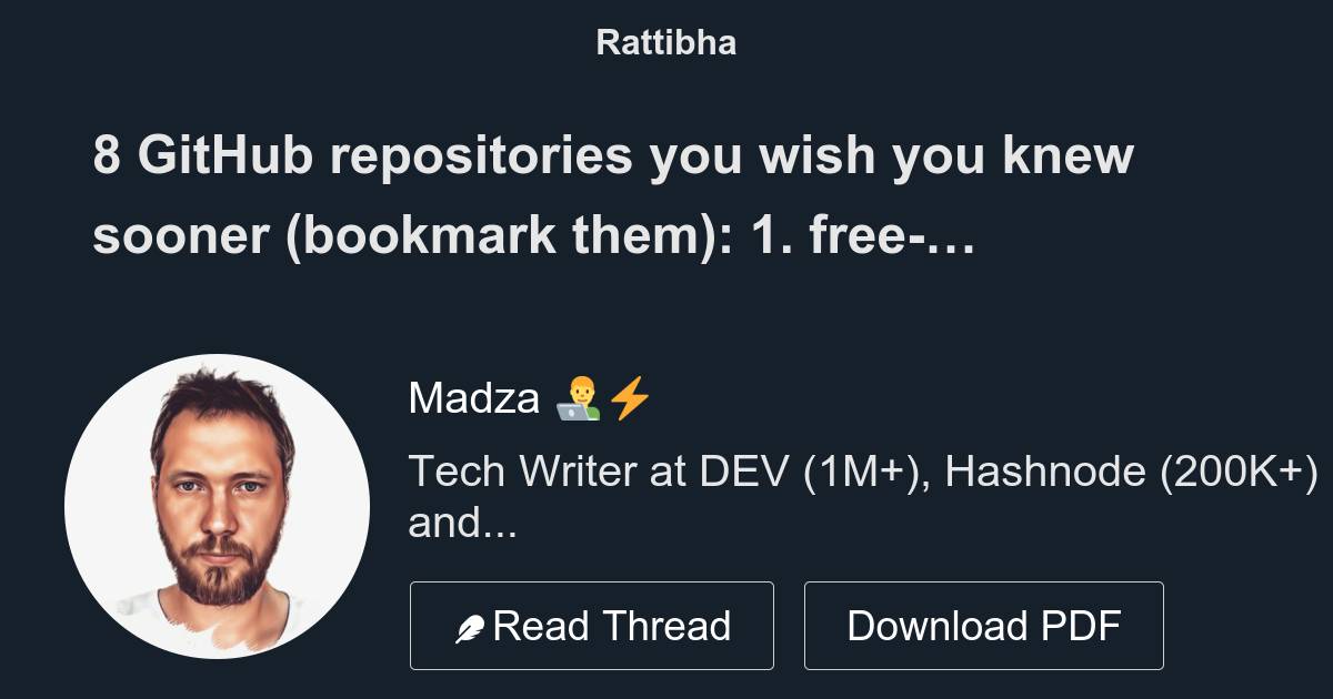8 GitHub repositories you wish you knew sooner (bookmark them ...