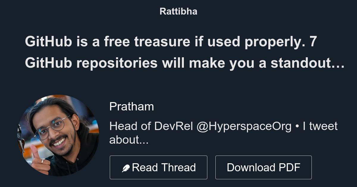 GitHub is a free treasure if used properly. 7 GitHub repositories will ...
