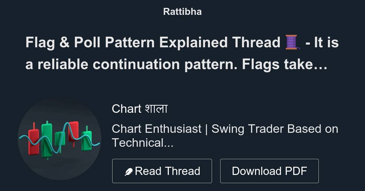 Flag & Poll Pattern Explained Thread 🧵 - It is a reliable continuation ...