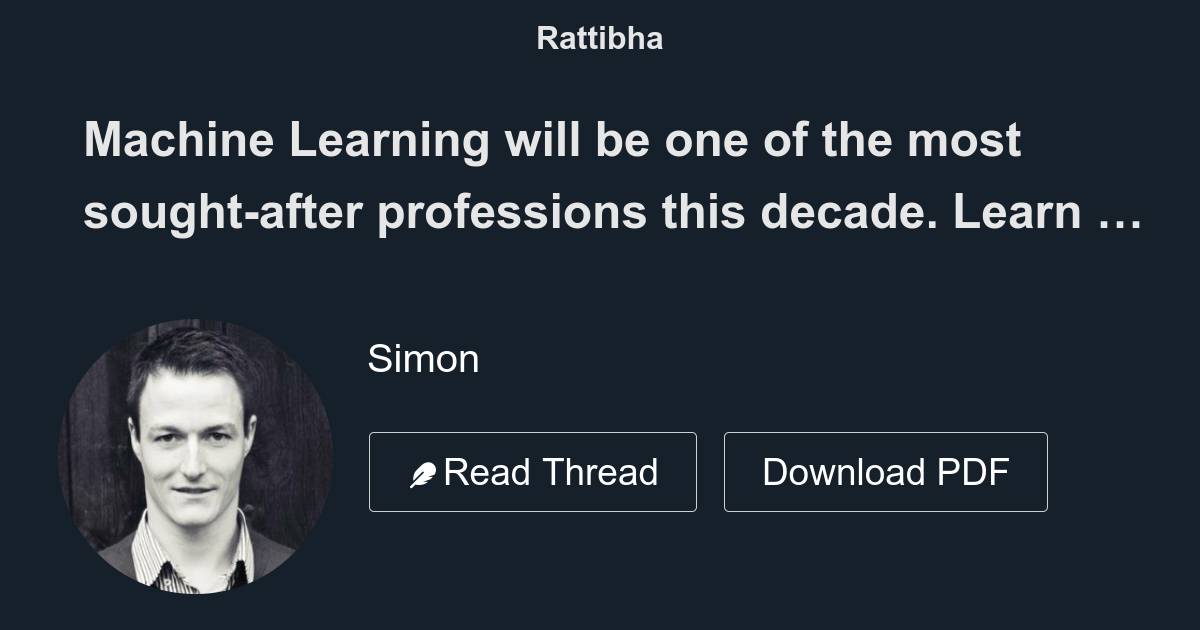 Machine Learning will be one of the most sought-after professions this ...